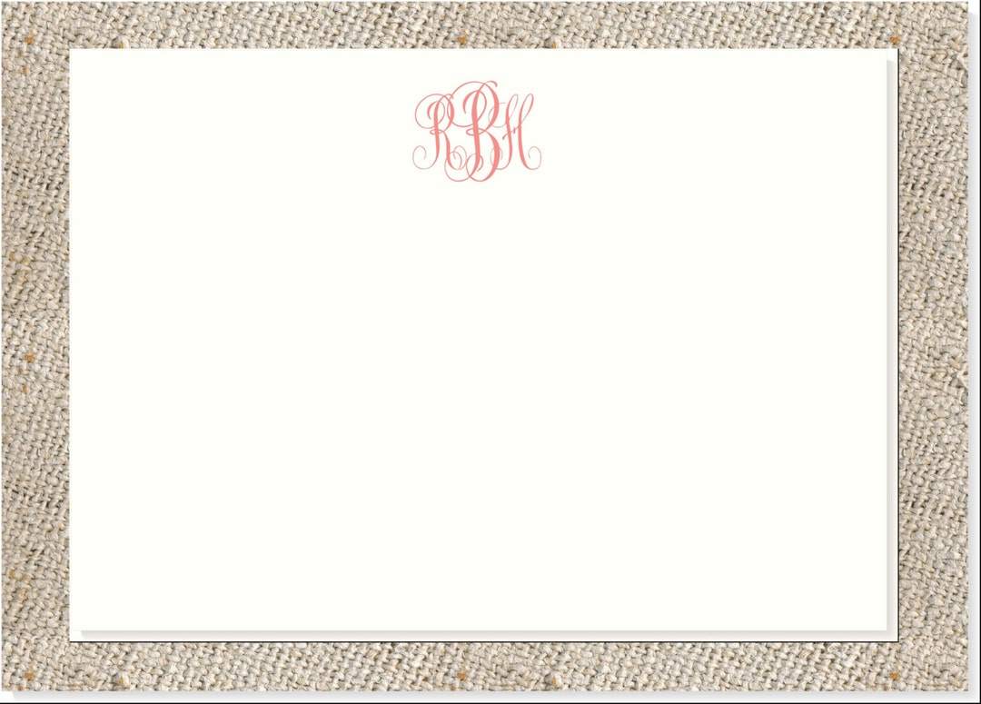 Classic Script Monogram Stationery 25 Cards & Envelopes - Etsy