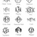 Classic Script Monogram Stationery 25 Notes & Envelopes - Etsy
