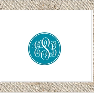 Classic Script Monogram Stationery - 25 Notes & Envelopes - Etsy