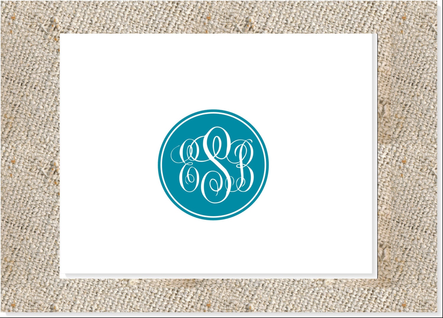 Classic Script Monogram Stationery - 25 Notes & Envelopes - Etsy