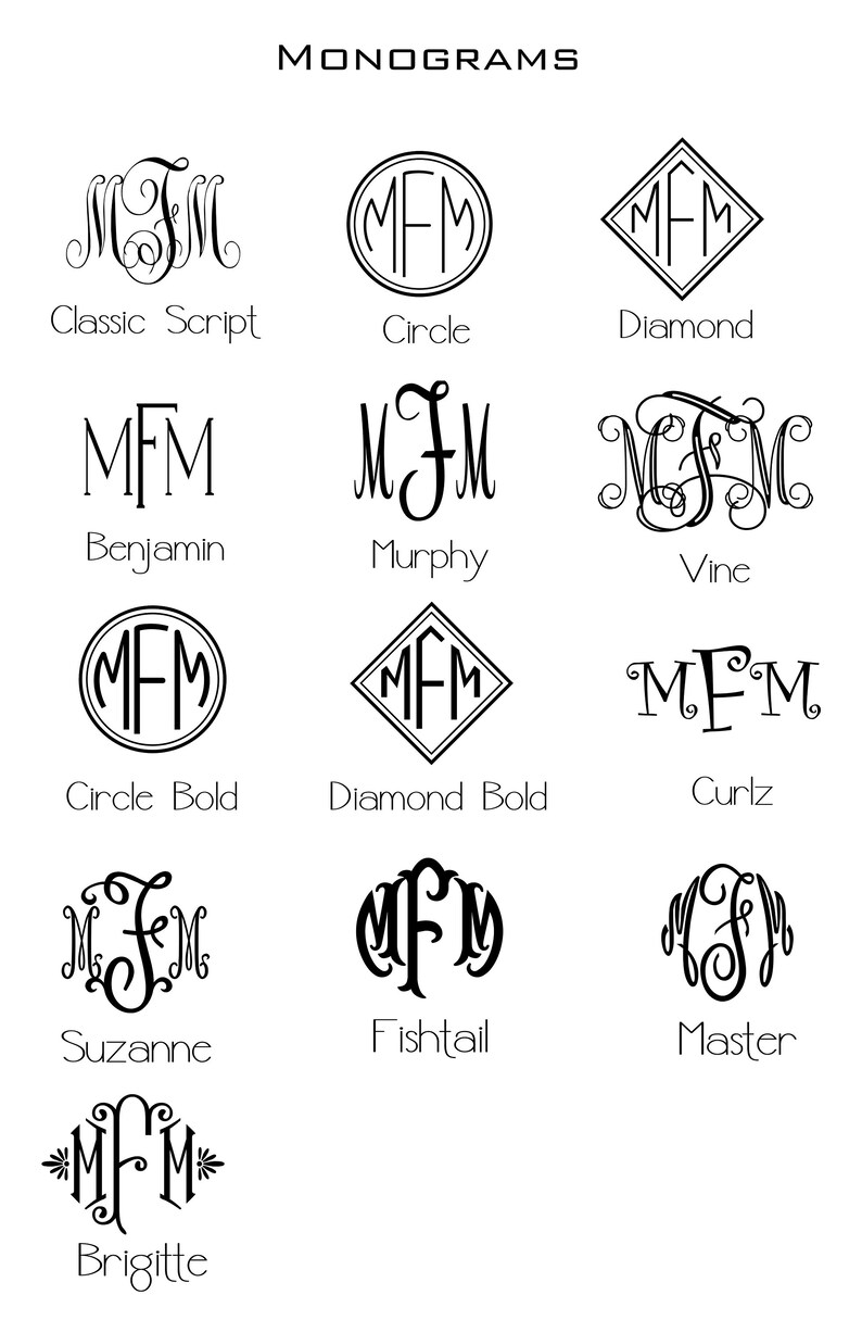 Classic Script Monogram Stationery 25 Notes & Envelopes - Etsy