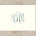 Classic Script Monogram Stationery 25 Notes & Envelopes - Etsy