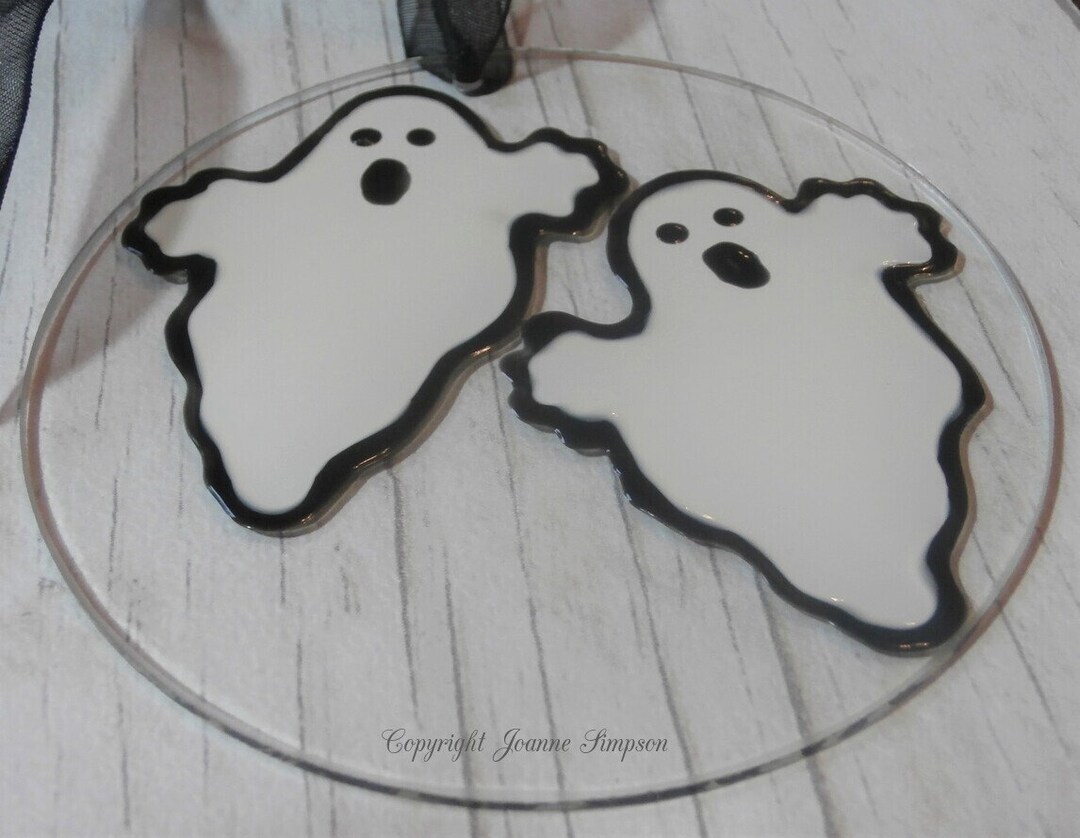 Halloween Ghost Sun Catcher Decoration. Hand Painted. - Etsy