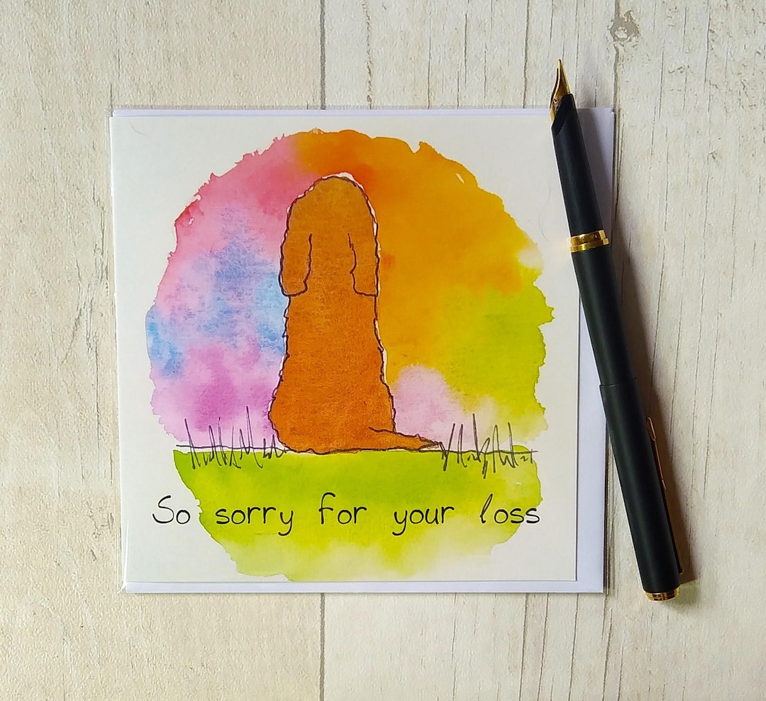 Cocker Spaniel Bereavement Card. Cocker Spaniel Loss Card. Printed Card ...