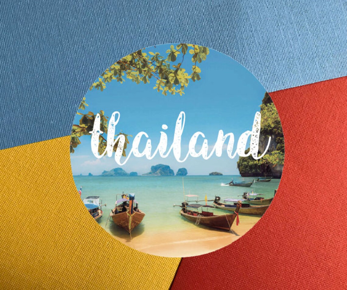 Thailand Vinyl Sticker Thai Sticker Scrapbooking Hippie - Etsy
