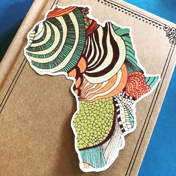 Artistic Africa Vinyl Sticker African Sticker Travel Decal - Etsy