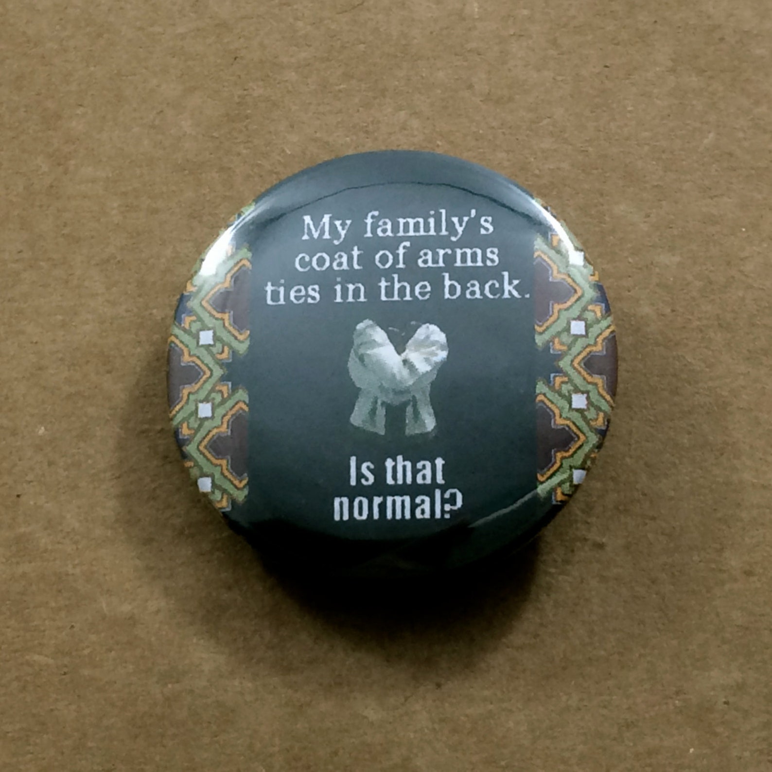 Coat of Arms Pinback Button Funny Pins Humor Buttons Joke | Etsy