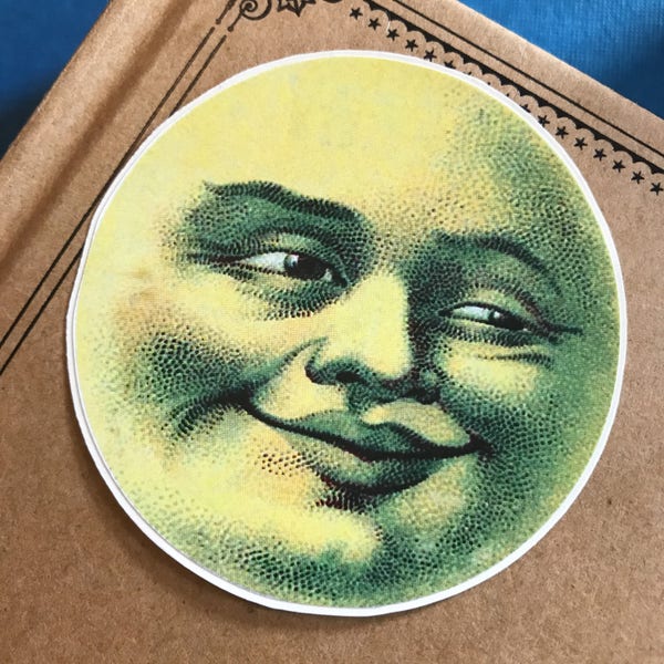 Moon Sticker - Etsy