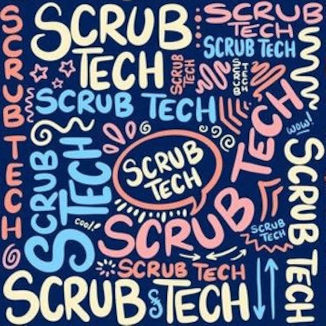 Unisex Scrub Hat-scrub Tech Scribbles-regular & Euro Size-usa Made ...