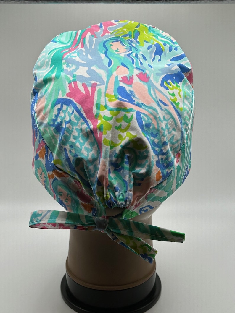 Unisex Scrub Hat-lilly Inspired Mermaids-regular & Euro-usa Made-scrub ...