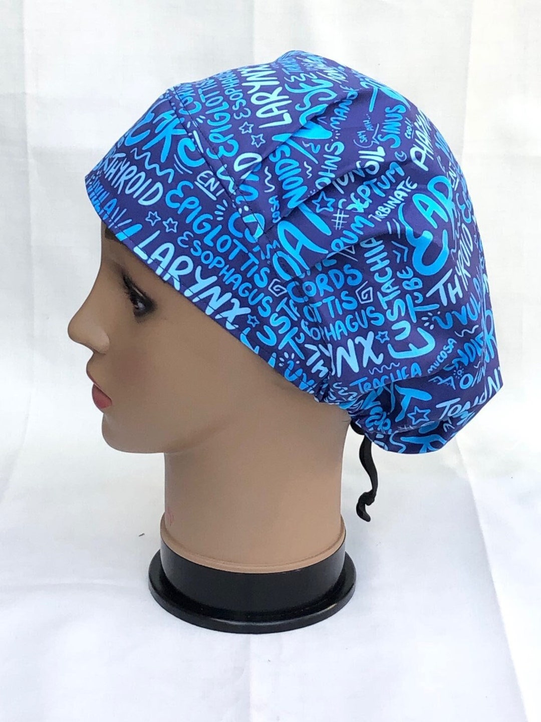 Bouffant Scrub Hat-ent Ear, Nose and Throat Scribbles-usa Made-scrub ...