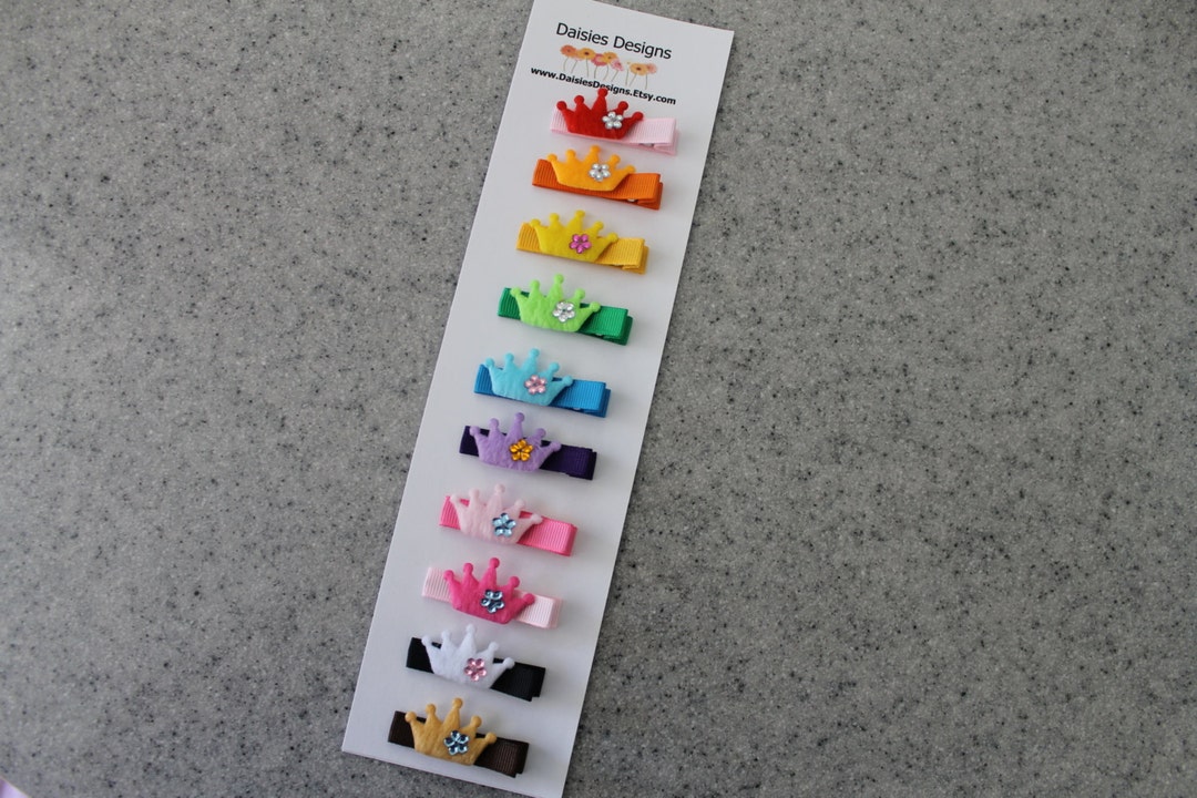 Royal Crown Collection-girl's Hair Barrettes-infant Baby Toddler Hair ...