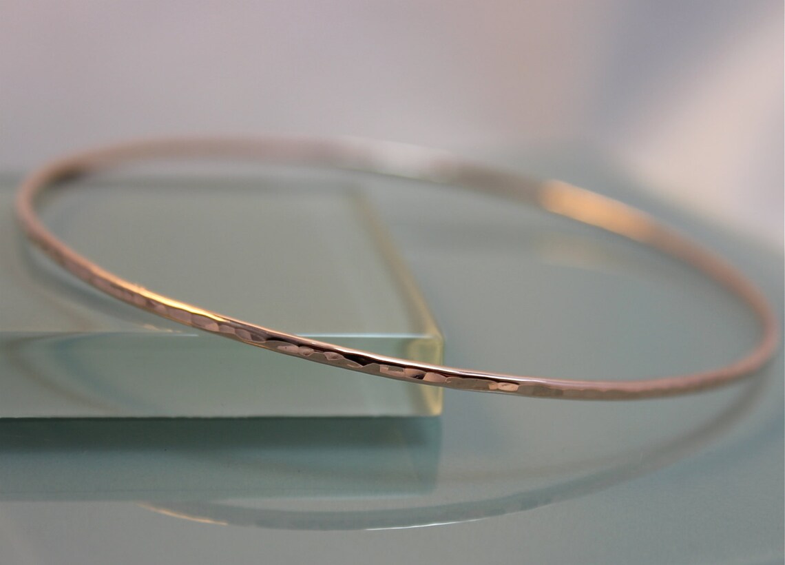 Tri Color Bangle Set of 3 Mix and Match Sterling Silver Rose - Etsy