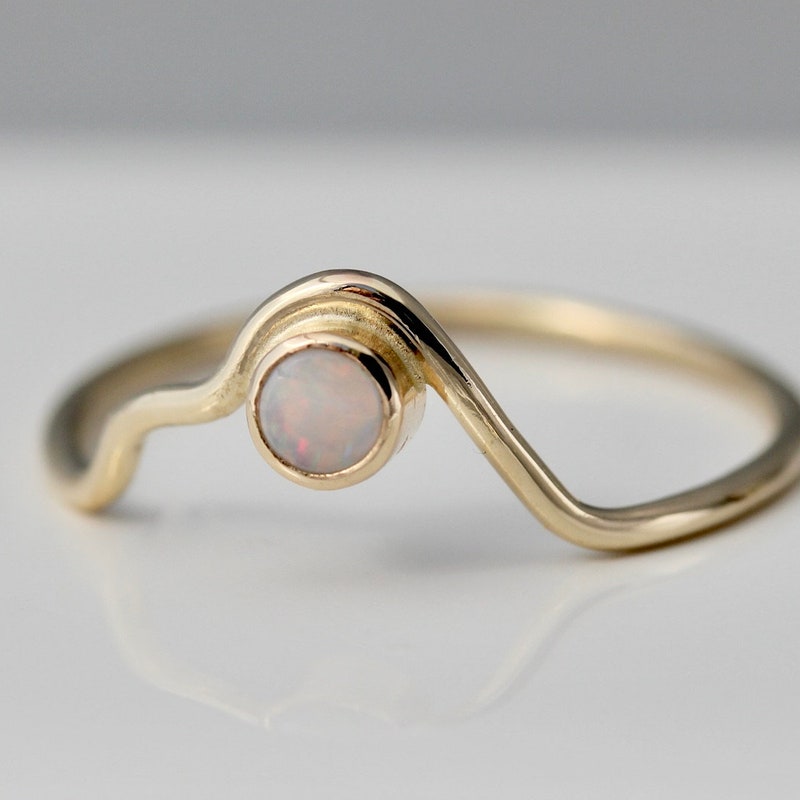 Thin Opal Ring - Etsy