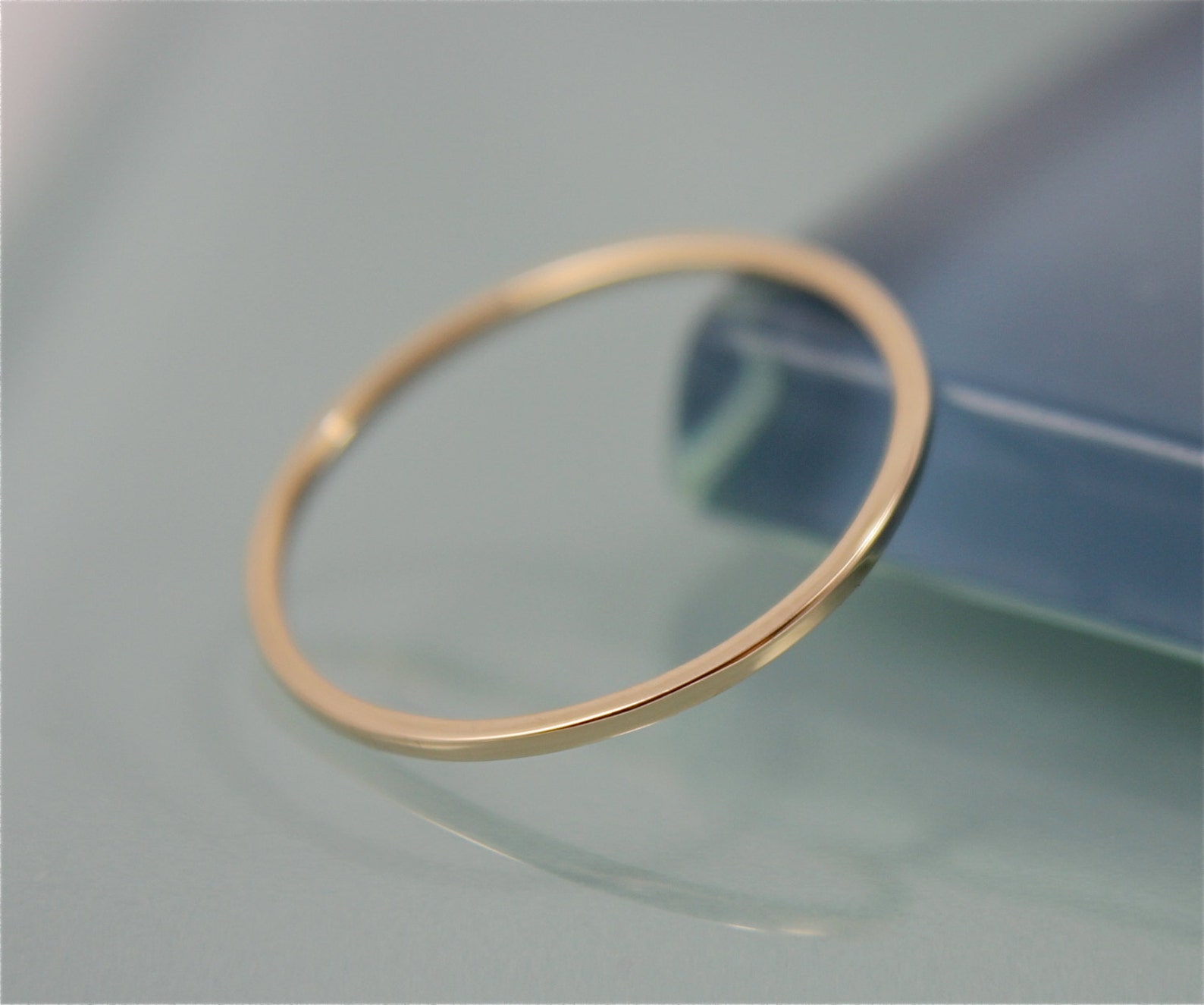 Gold Ring 14k SOLID Gold Square 1mm X 1mm Stacking Wedding - Etsy