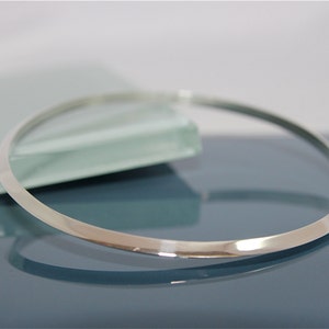 Sterling Silver Triangle Bangle Bright Finish Stacking Bracelet - Etsy