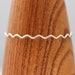 Wavy Silver Bangle 1.6mm Handmade Wave Pattern Bracelet Shiny Finish ...