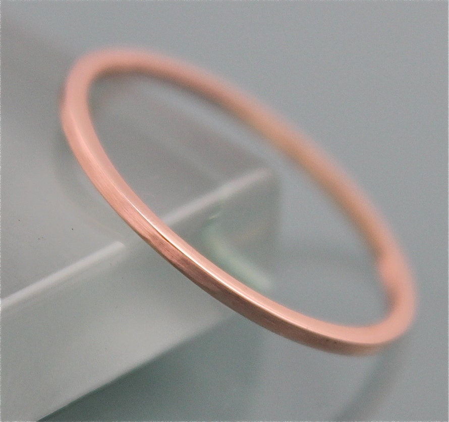 Rose Gold Ring 14k SOLID Rose Gold 1mm Square Thin Stacking - Etsy