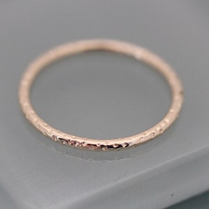 Gold Ring Stardust 14k SOLID Wedding Ring Dot Finish Stacking Band Full ...