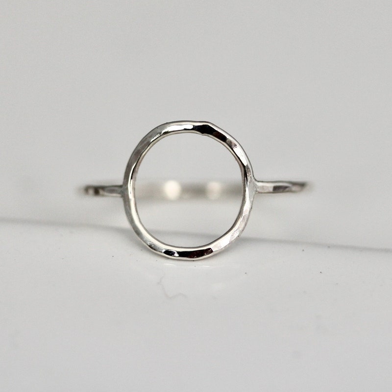 Silver Circle Ring - Etsy