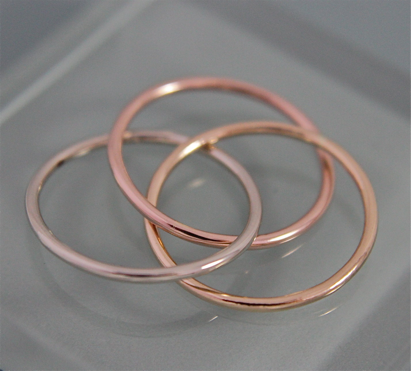 Russian Wedding Band Tri Color 14k Solid Gold Rolling - Etsy