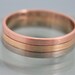 Tri Color Wedding Rings Set of 3 - 2mm Brushed 14k Solid Yellow Rose ...