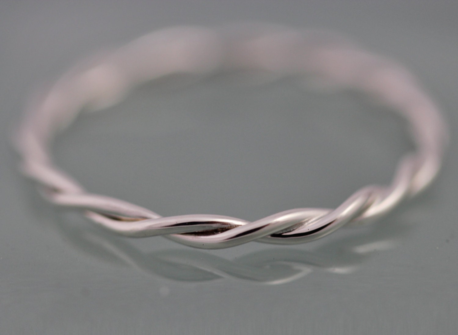 Silver Twist Ring Relaxed Rope Infinity Loose Twisted Skinny - Etsy