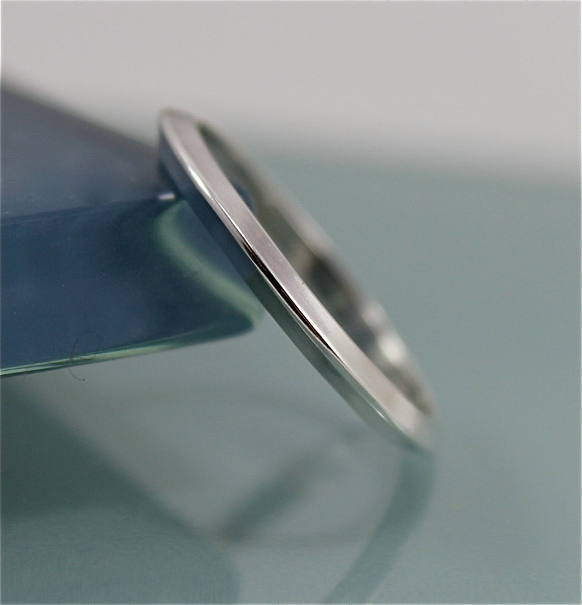 Silver Ring Knife Edge Triangle Profile Stacking Band Ring | Etsy