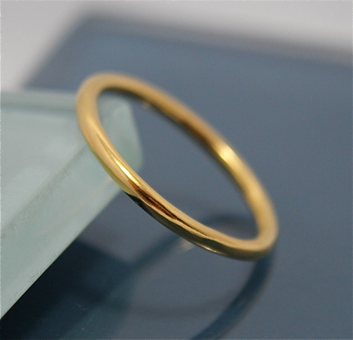24k SOLID Yellow Gold Ring Full Round Wedding Ring Pure Gold - Etsy