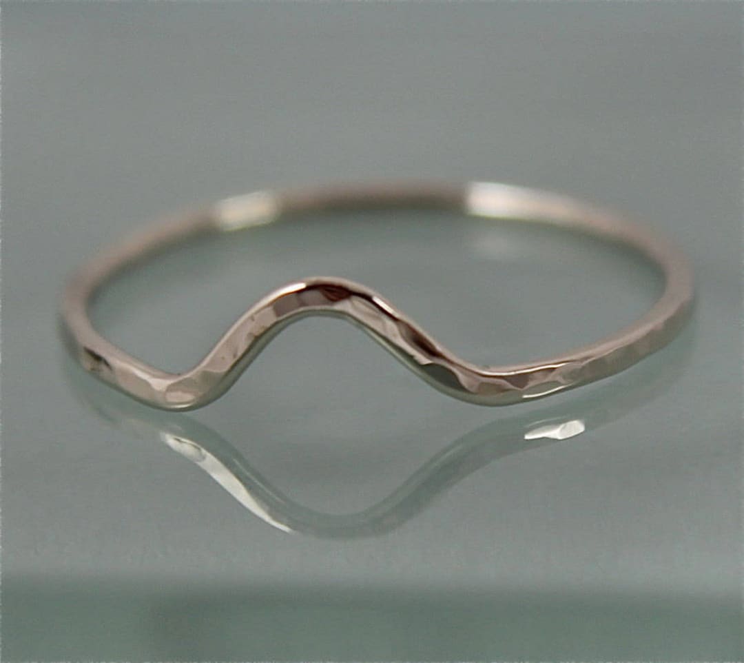 Contour Ring Mountain Ring Nesting Wedding Band Customizable 1mm ...