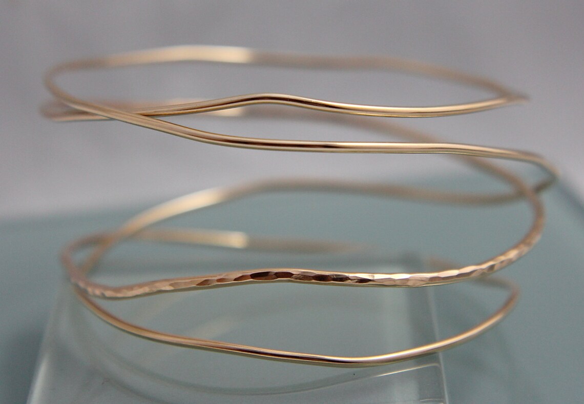 Bangle 14k Gold Filled Organic All in One Bangle Stack - Etsy