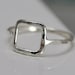 Square Silver Ring 9mm Square Geometric Statement Ring Smooth or ...