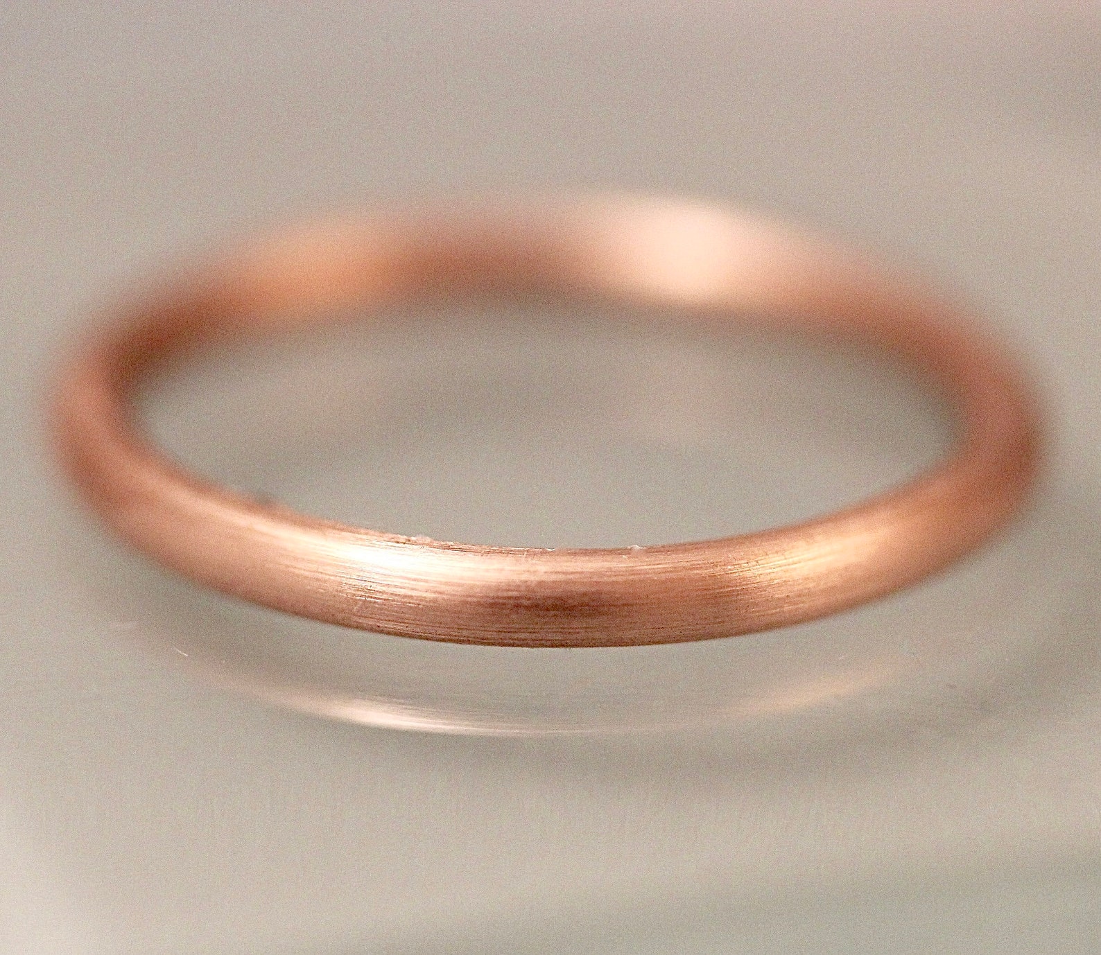 Rose Gold Brushed 2mm 14k Solid Full Round Men's or - Etsy