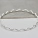 Wavy Silver Bangle 1.6mm Handmade Wave Pattern Bracelet Shiny Finish ...