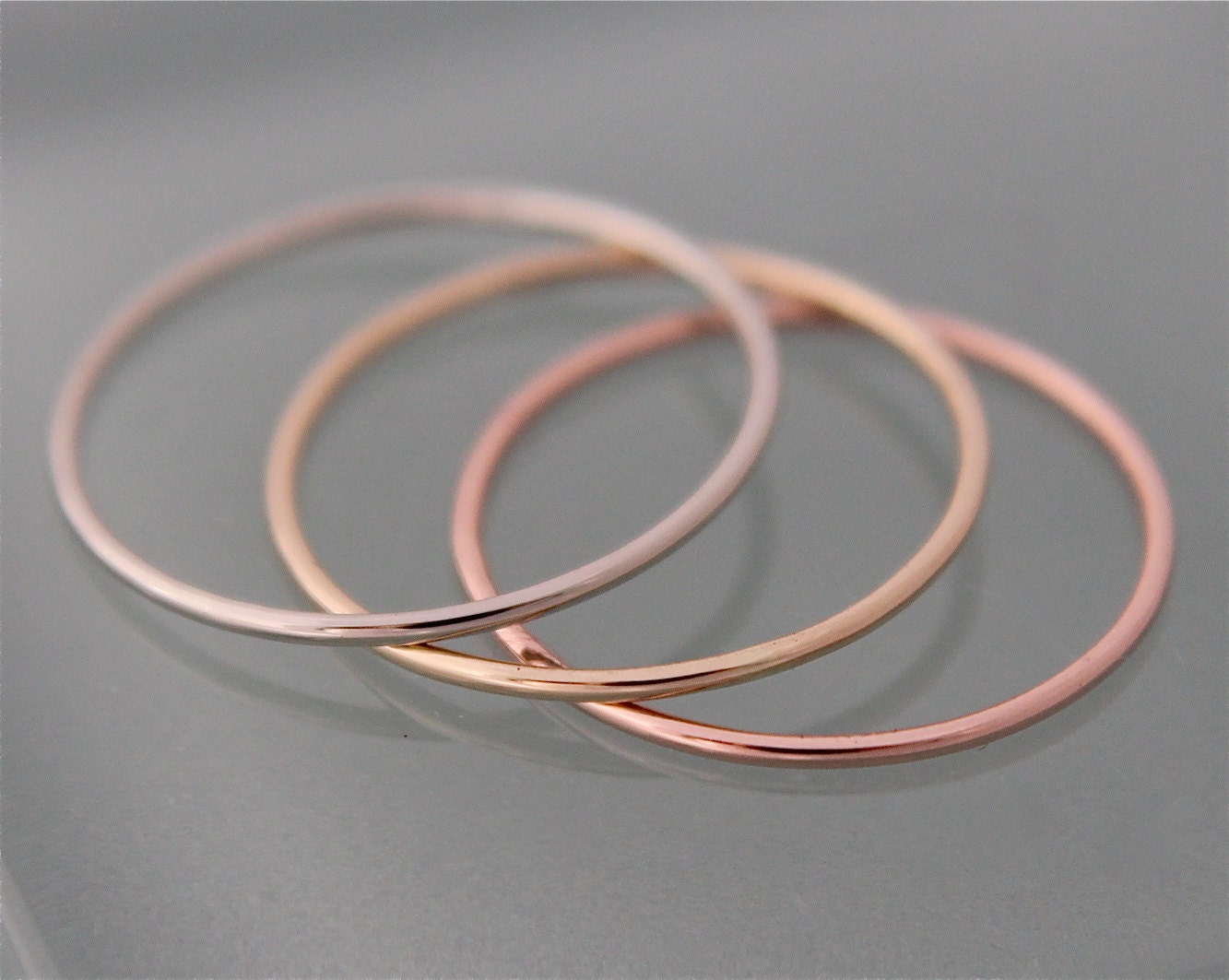 Gold Stack Rings Choose 3 14k SOLID Gold Super Skinny Stacking - Etsy