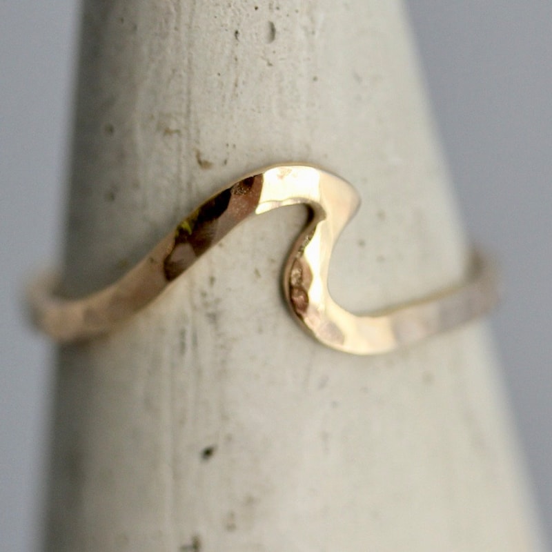 Wave Engagement Ring - Etsy