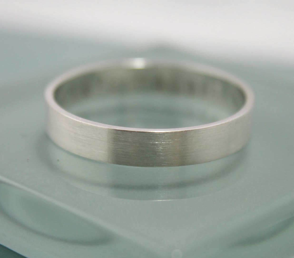 Silver Ring Flat Brushed Satin Matte Recycled Sterling Silver - Etsy