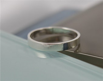 Right Angles Sterling Silver Rectangle 4mm Wide Basic Stacking | Etsy