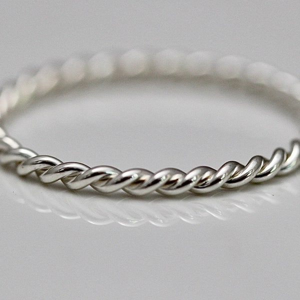 Silver Twisted Ring - Etsy