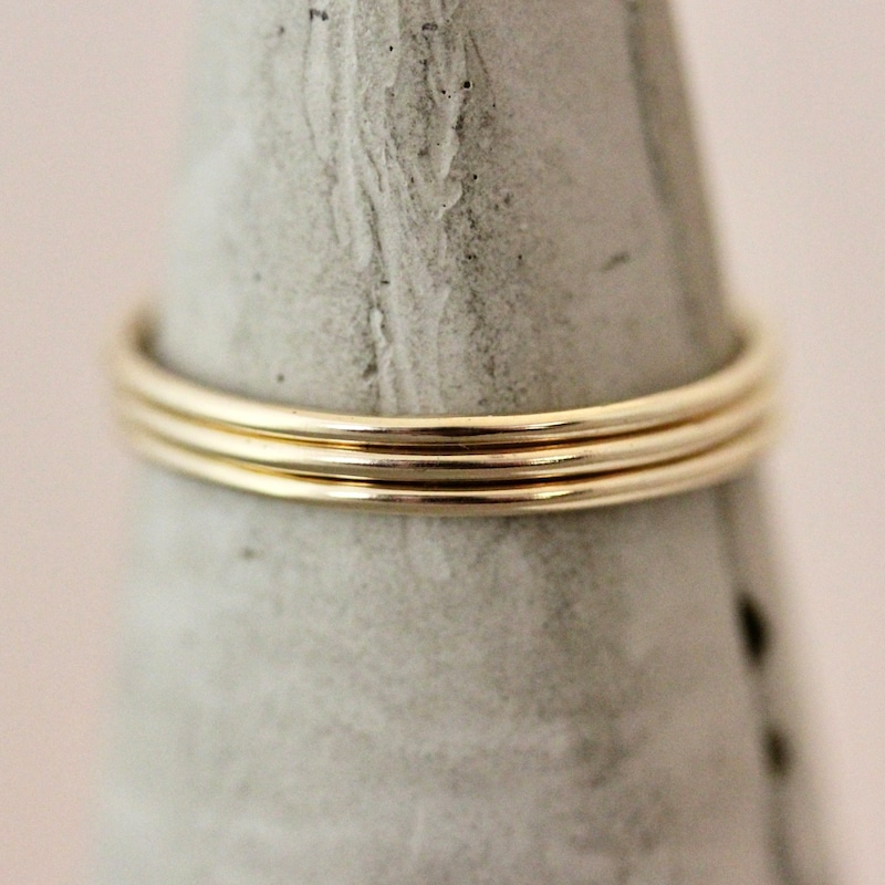 14k Gold Ring Set - Etsy