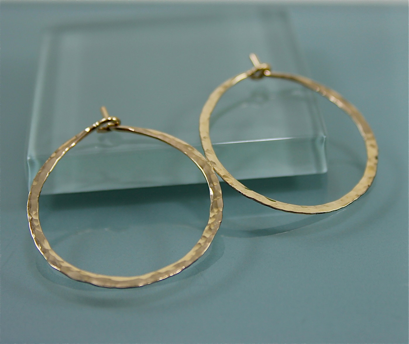 Small Gold Hoops 1 14k Gold Filled Hammered Texture Hoop - Etsy