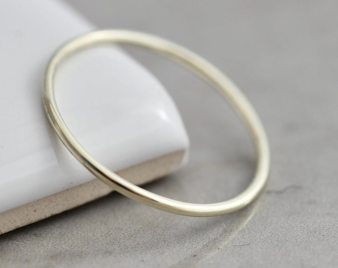 Green Gold Ring, 14k Green Gold Ring, Minimal Gold Ring, Super Thin ...