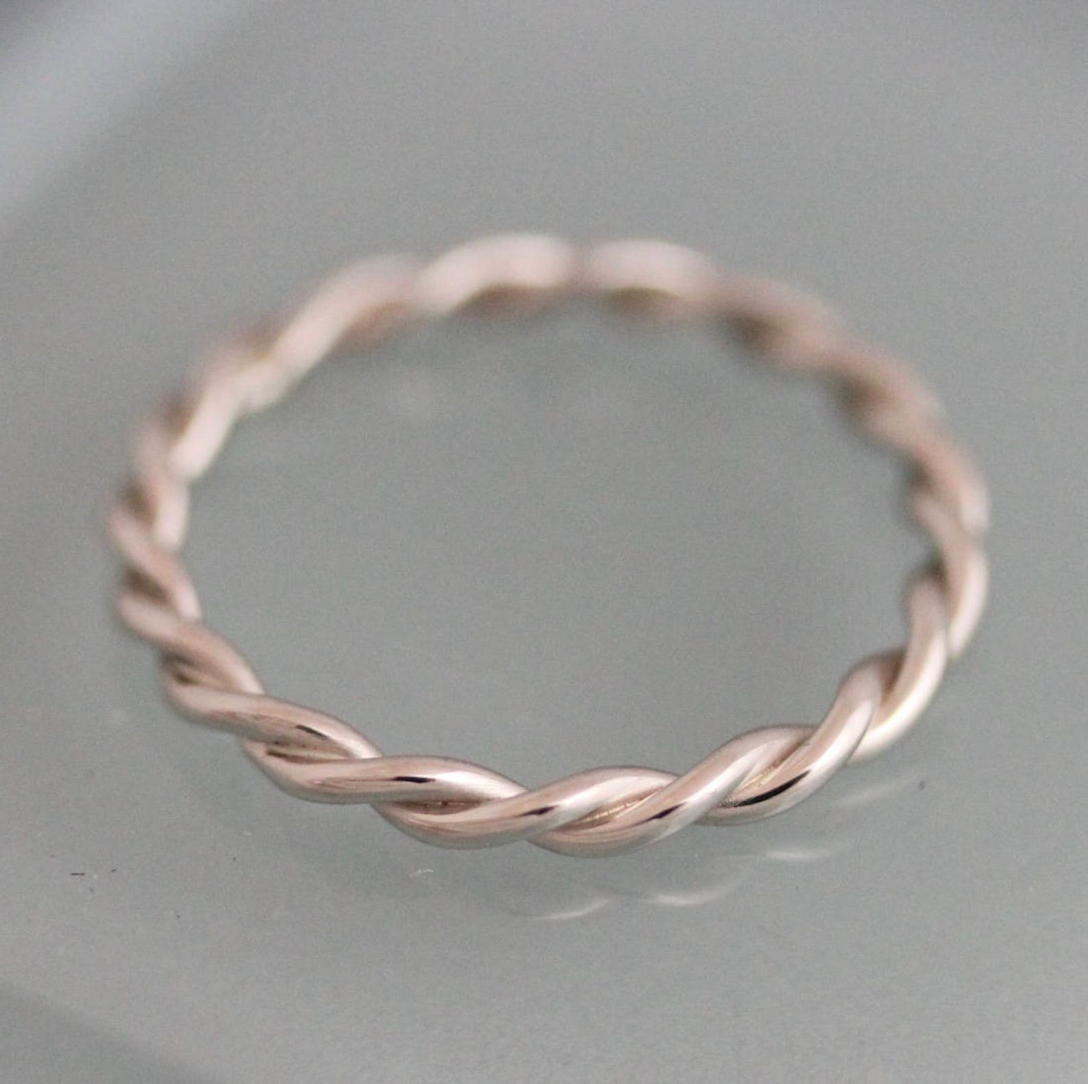 Silver Twist Ring Relaxed Rope Infinity Loose Twisted Wedding | Etsy