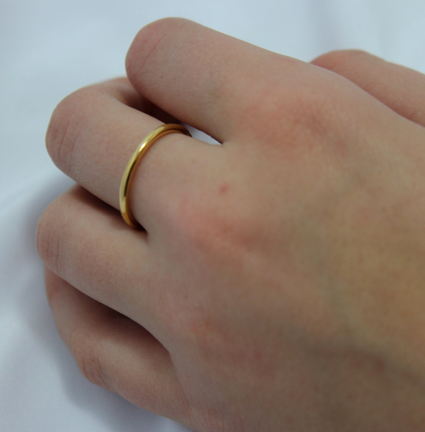 24k SOLID Yellow Gold Ring Full Round Wedding Ring Pure Gold - Etsy