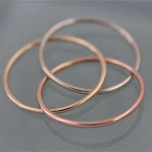 Triplet Ring 14k Tri Color Wedding Band Gold Russian Infinity ...