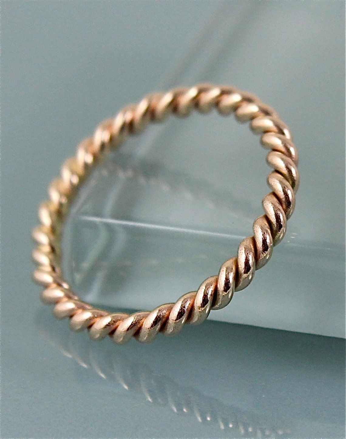 Twisted Rope Ring 14k SOLID Gold Chunky Infinity Wedding Band | Etsy