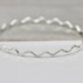 Wavy Silver Bangle 1.6mm Handmade Wave Pattern Bracelet Shiny Finish ...