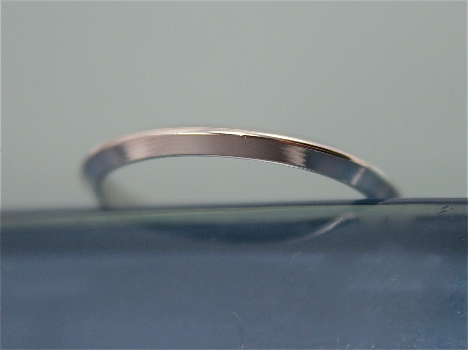 Silver Ring Knife Edge Triangle Profile Stacking Band Ring | Etsy