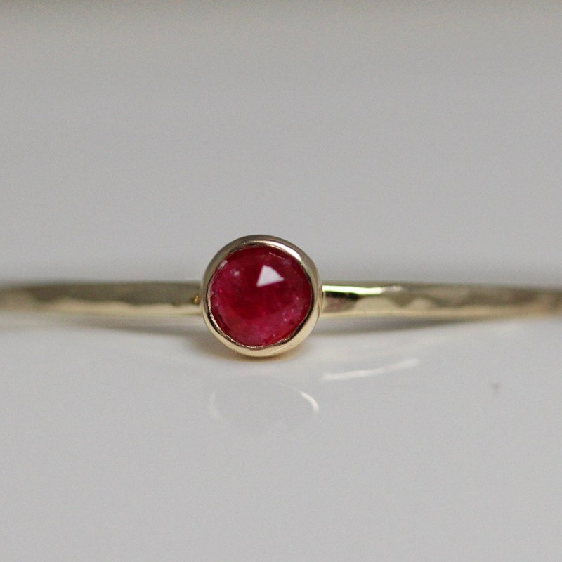 Ruby Gold Ring - Etsy