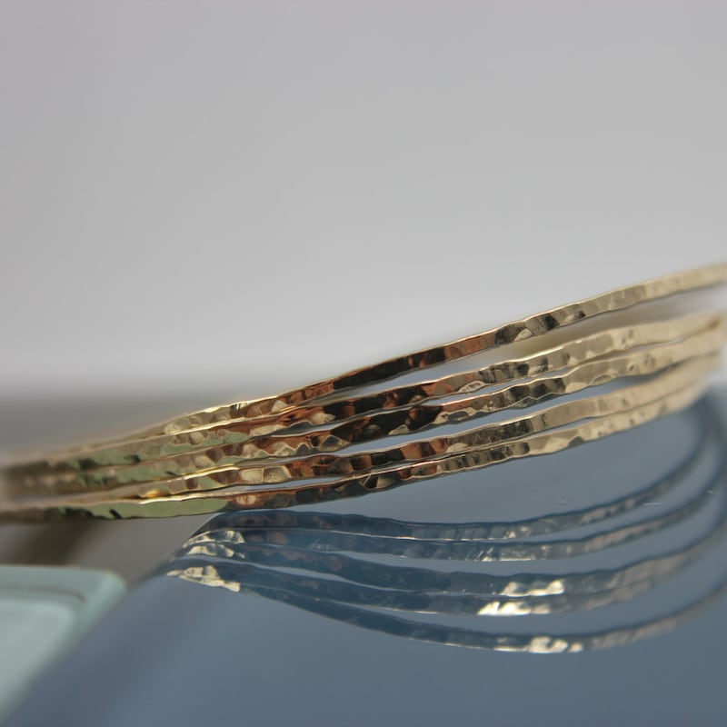 14 K Small Bangle - Etsy